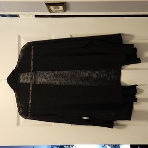 Kasper | Sweaters | Kasper Sheer Black Lightweight Cardigan | Poshmark